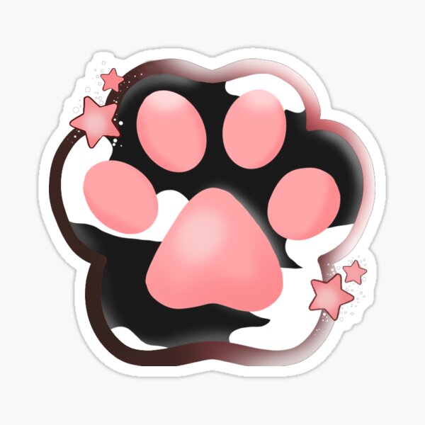 "Toe beans cat paw" Sticker by abbyzart | Redbubble