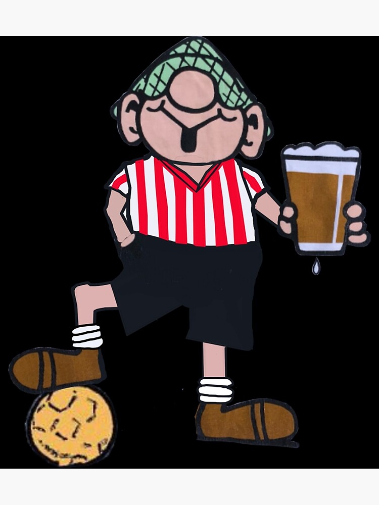 "Andy Capp Red And White Football Shirt Sticker" Poster for Sale by ...