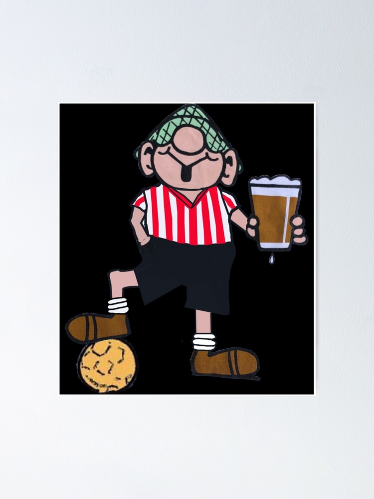 "Andy Capp Red And White Football Shirt Sticker" Poster for Sale by ...