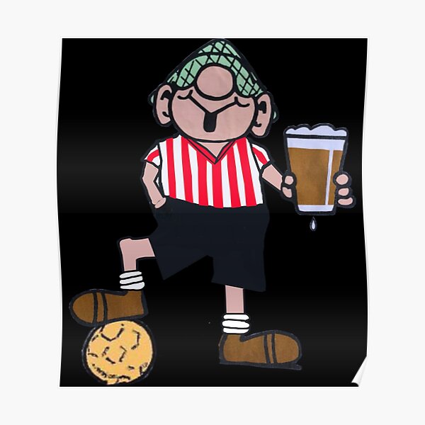 "Andy Capp Red And White Football Shirt Sticker" Poster for Sale by ...