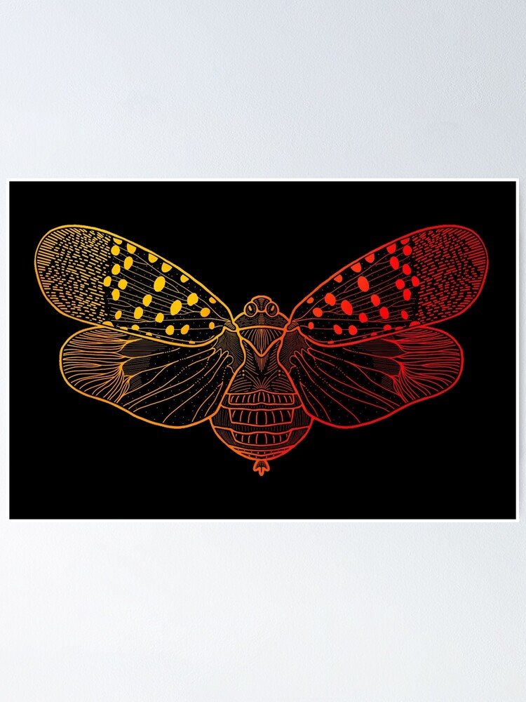"Spotted Lanternfly" Poster for Sale by radiantdark | Redbubble