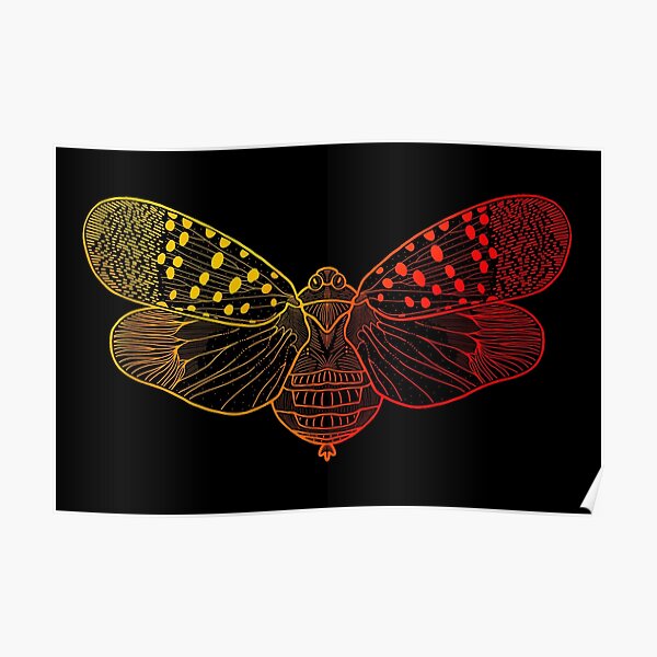 "Spotted Lanternfly" Poster for Sale by radiantdark | Redbubble