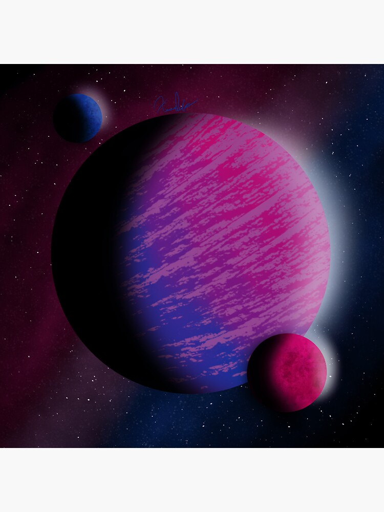 "Bi Pride Planet" Sticker by NotSoMagicArtX | Redbubble