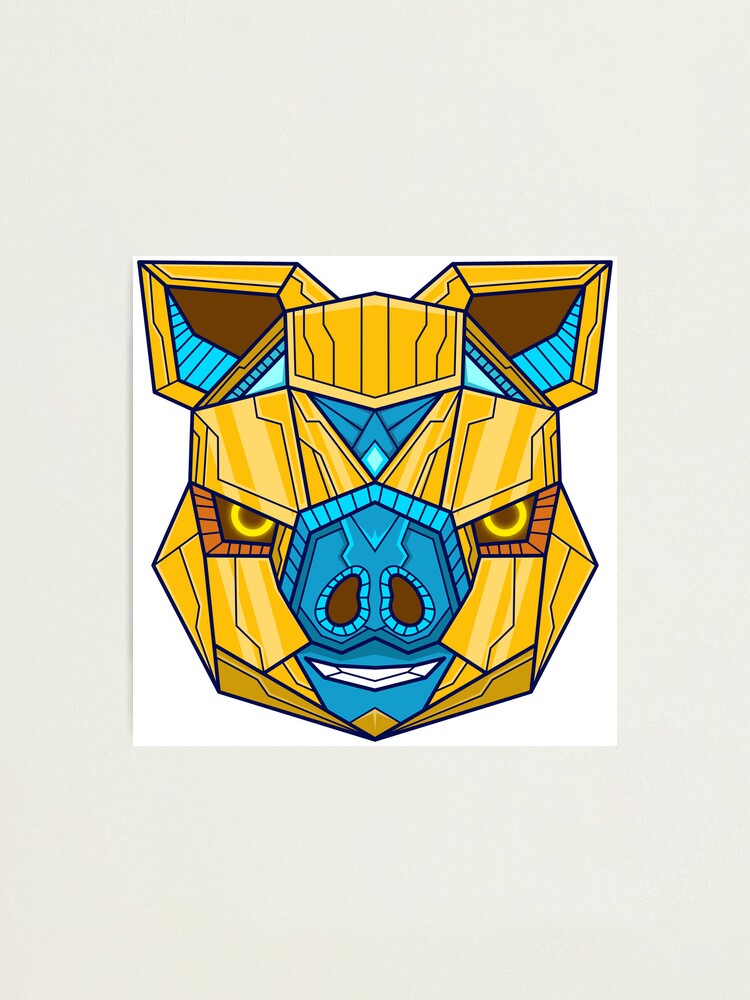 "pig cyborg, pig robot, pig cyberpunk, pig mecha" Photographic Print ...