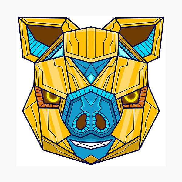 "pig cyborg, pig robot, pig cyberpunk, pig mecha" Photographic Print ...