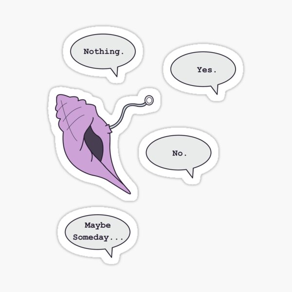 "The Magic Conch Inspired Design" Sticker by VancetheSnekDad | Redbubble