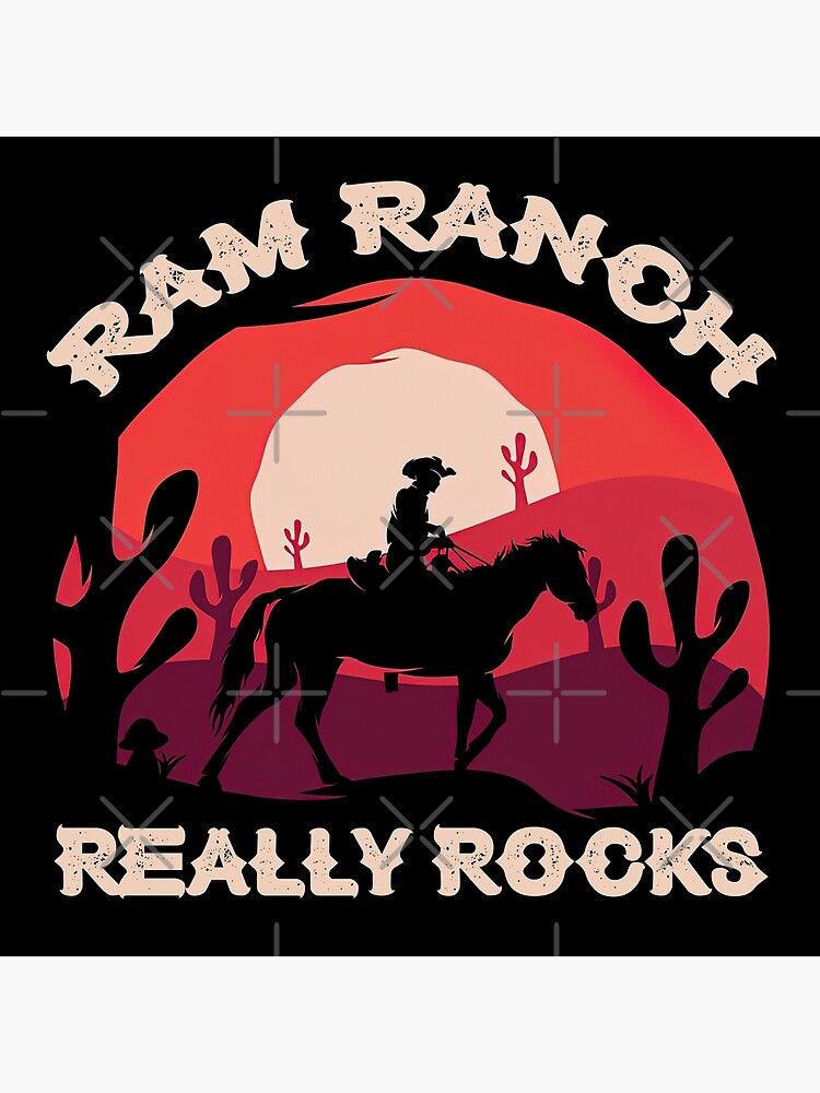 Lámina fotográfica «Ram Ranch Really Rocks, Ram Ranch, Letras de Ram ...