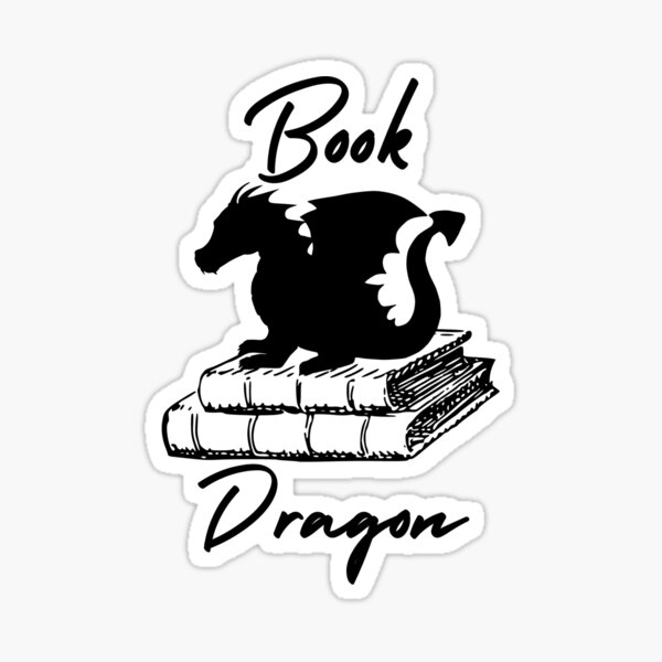 "Book Dragon" Sticker by MarikaRay | Redbubble