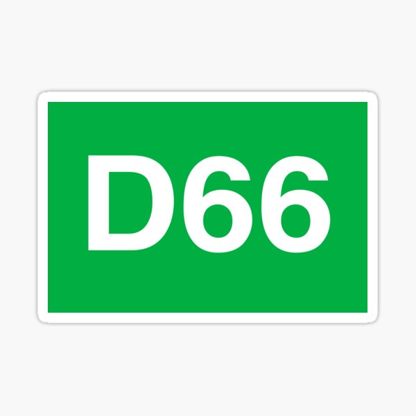 "D66 Logo" Sticker by Danqmoore | Redbubble