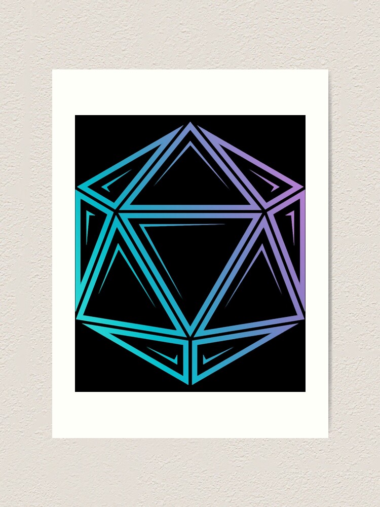 "Tribal d20 fade - Dnd dungeons and dragons" Art Print for Sale by ...