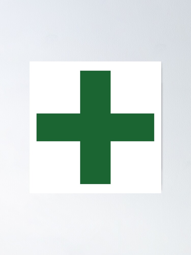 "Green Cross" Poster for Sale by OwlVine | Redbubble