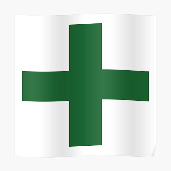 "Green Cross" Poster for Sale by OwlVine | Redbubble