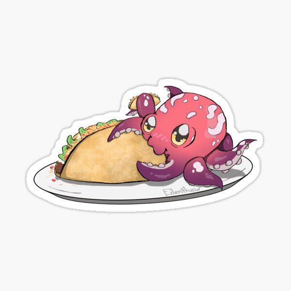 "Taco Tako Tuesday for Octopus!" Sticker by Edenthaw | Redbubble