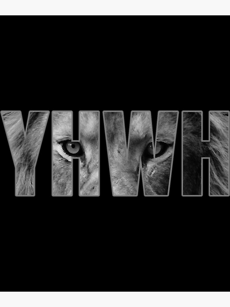 "YHWH Yahweh God Lion Gift" Poster for Sale by VistoKnert | Redbubble