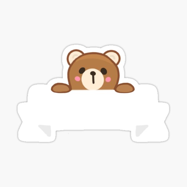 "Cute bear label!" Sticker by sqshmallowsart | Redbubble