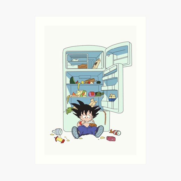 "Goku attack the fridge - Dragon Ball poster " Art Print for Sale by ...
