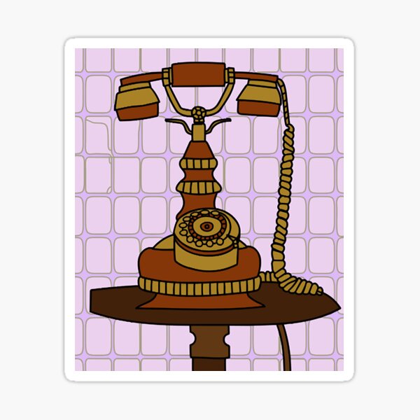 "Old Antique Retro Phones " Sticker for Sale by MrsSarahD1356 | Redbubble