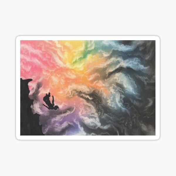 "Colourful Sky Dive" Sticker for Sale by DimKad | Redbubble