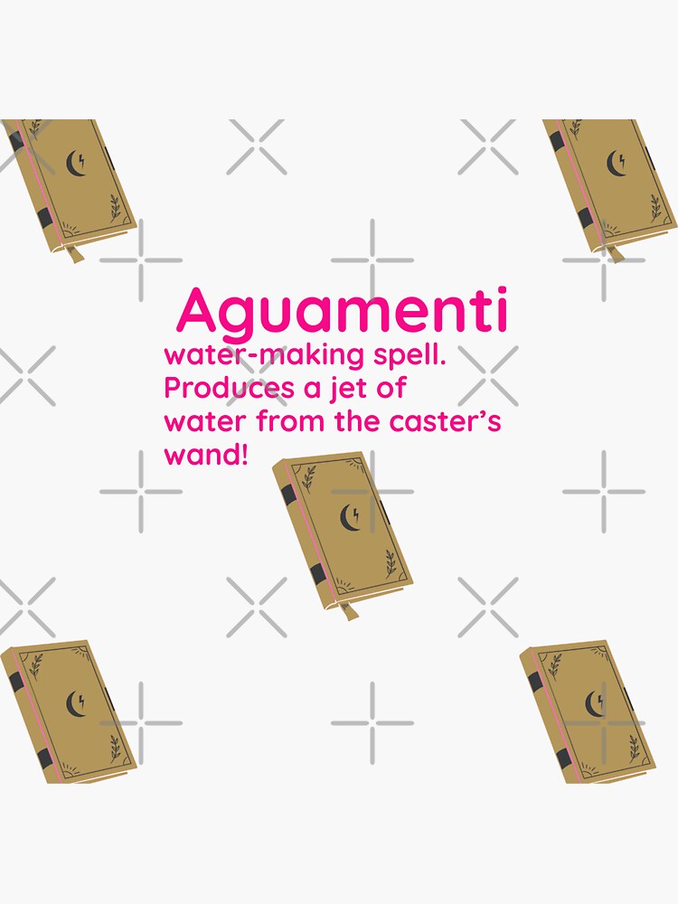 "Aguamenti Spell-Colorful" Sticker by CynnLife | Redbubble