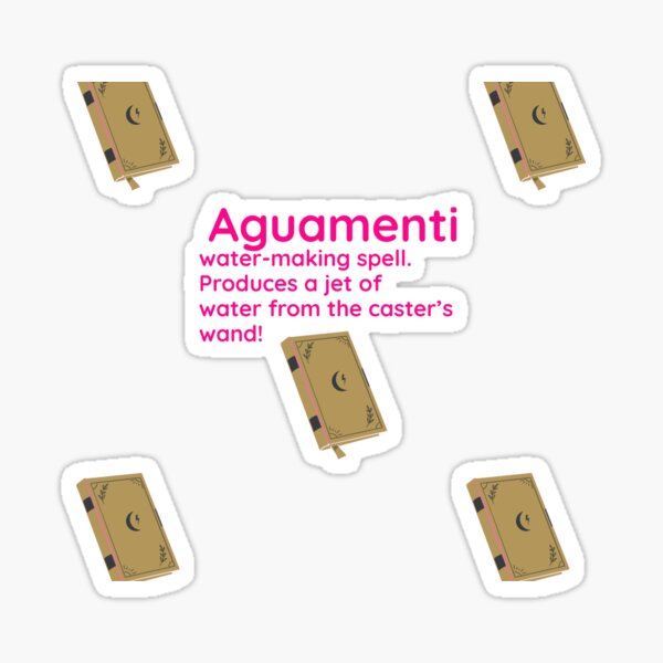 "Aguamenti Spell-Colorful" Sticker by CynnLife | Redbubble