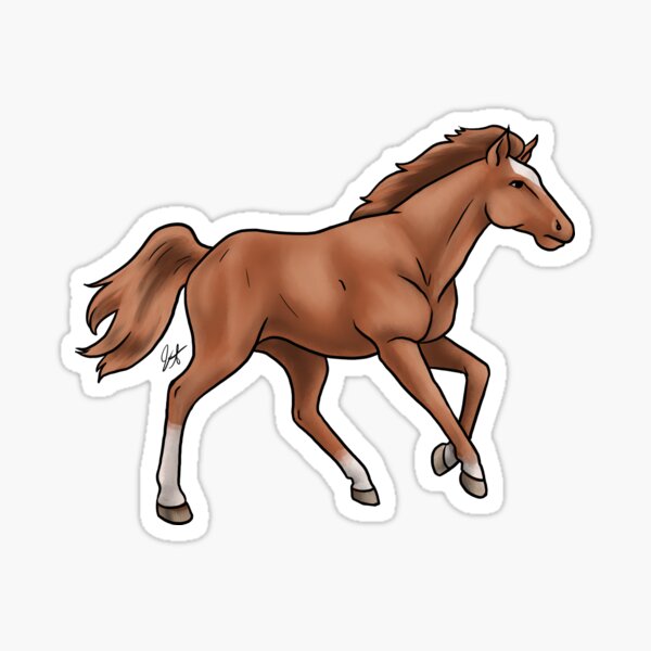 "Mustang - Chestnut Red" Sticker by jameson9101322 | Redbubble