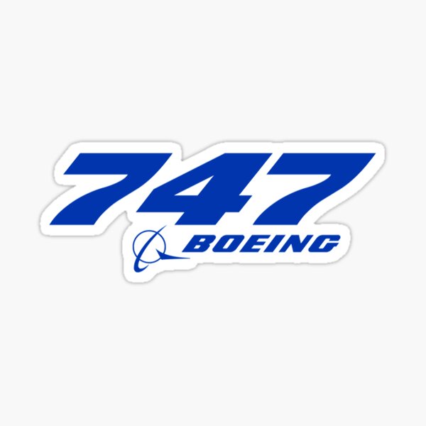 "Boeing 747 Logo Essential" Sticker for Sale by BlakeMendenhall | Redbubble