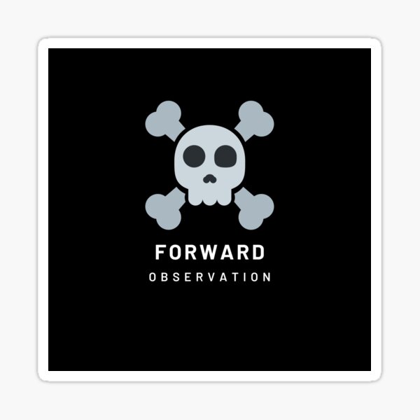 "CLASSIC forward observations " Sticker for Sale by theminimalzone ...