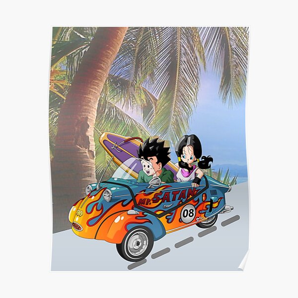 "Gohan and Videl at Dragon Ball Beach." Poster by elgranpoeta | Redbubble