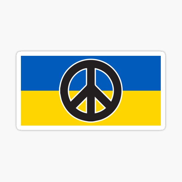 "Ukraine flag - peace for ukraine" Sticker by Ashi17 | Redbubble