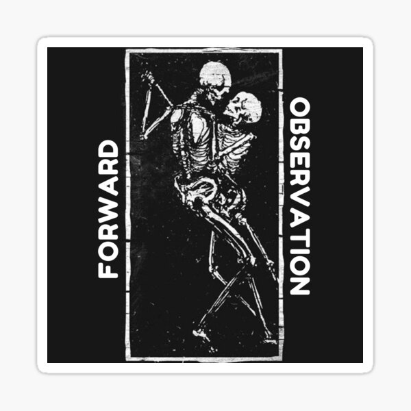 "FORWARD OBSERVATION" Sticker for Sale by theminimalzone | Redbubble