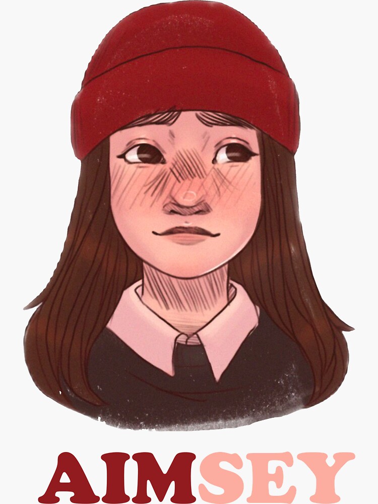 "aimsey t-shirt and sticker" Sticker for Sale by mimo-mhd | Redbubble