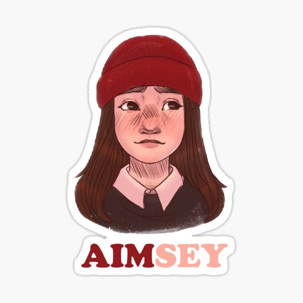 "aimsey t-shirt and sticker" Sticker for Sale by mimo-mhd | Redbubble