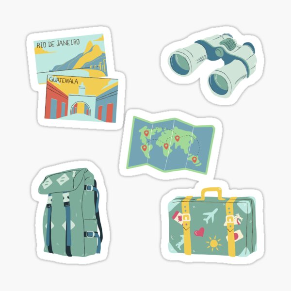 "travel suitcase mega pattern pack" Sticker by stickers-packs | Redbubble