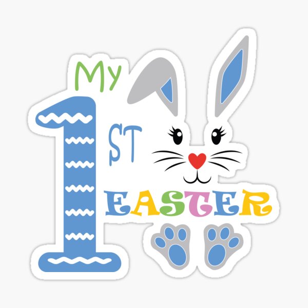 "My First Easter" Sticker for Sale by MonkTee | Redbubble
