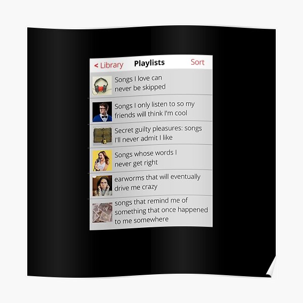 "Playlists" Poster for Sale by ShaneinJapan | Redbubble