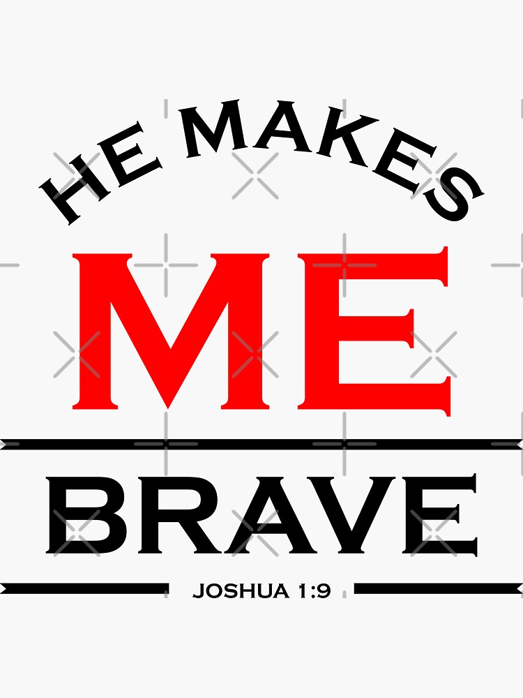"Christian Apparel: Brave" Sticker for Sale by busyokoy | Redbubble
