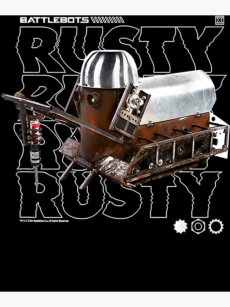 "BattleBots Rusty Robot Text Stack Classic" Poster for Sale by ...
