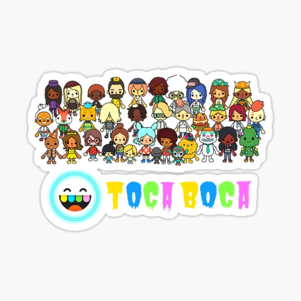 "toca boca " Sticker by GlitterNGrainCo | Redbubble