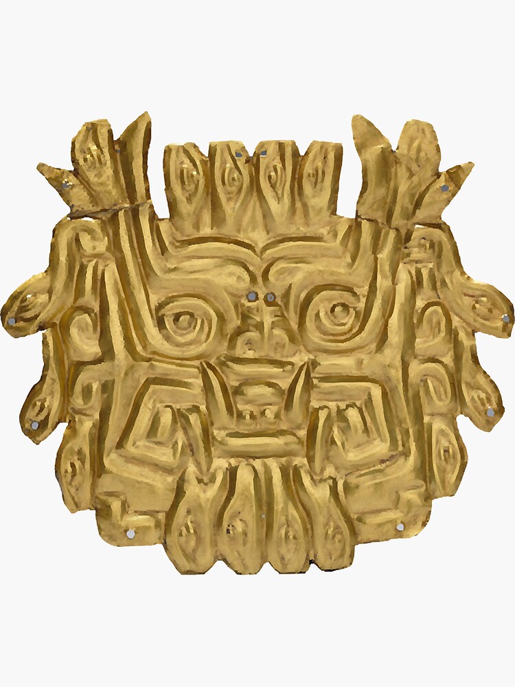 "Chavin Golden Figure " Sticker by phuong840 | Redbubble