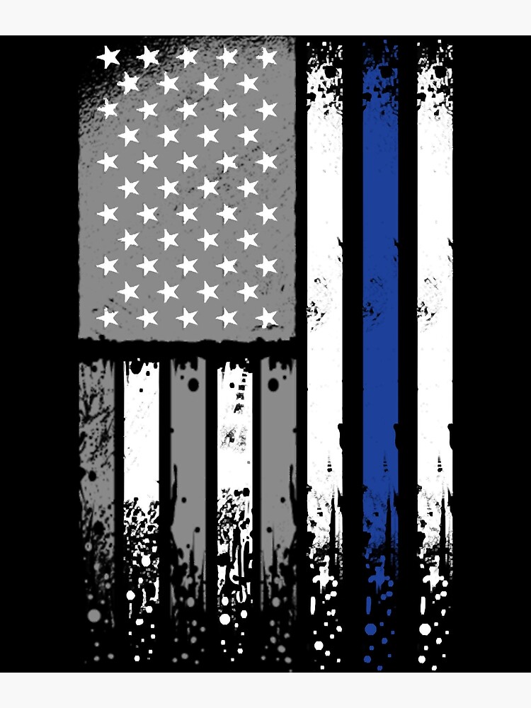 "Police Officer Law Enforcement Thin Blue Line" Poster for Sale by ...