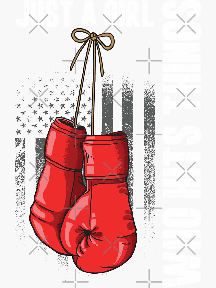 "Just A Girl Who Hits Things Boxing Girl " Sticker for Sale by Mr ...