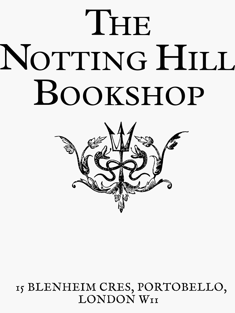 "The Notting Hill Bookshop" Sticker by GeekRealm | Redbubble