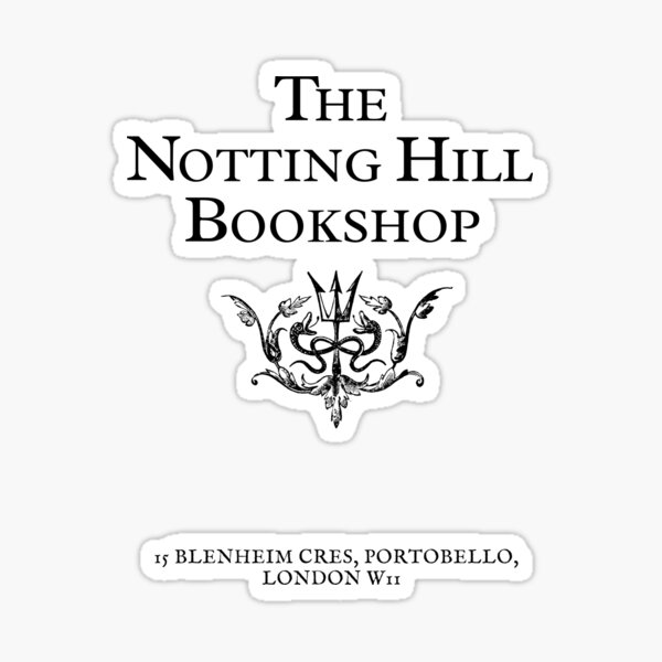 "The Notting Hill Bookshop" Sticker by GeekRealm | Redbubble