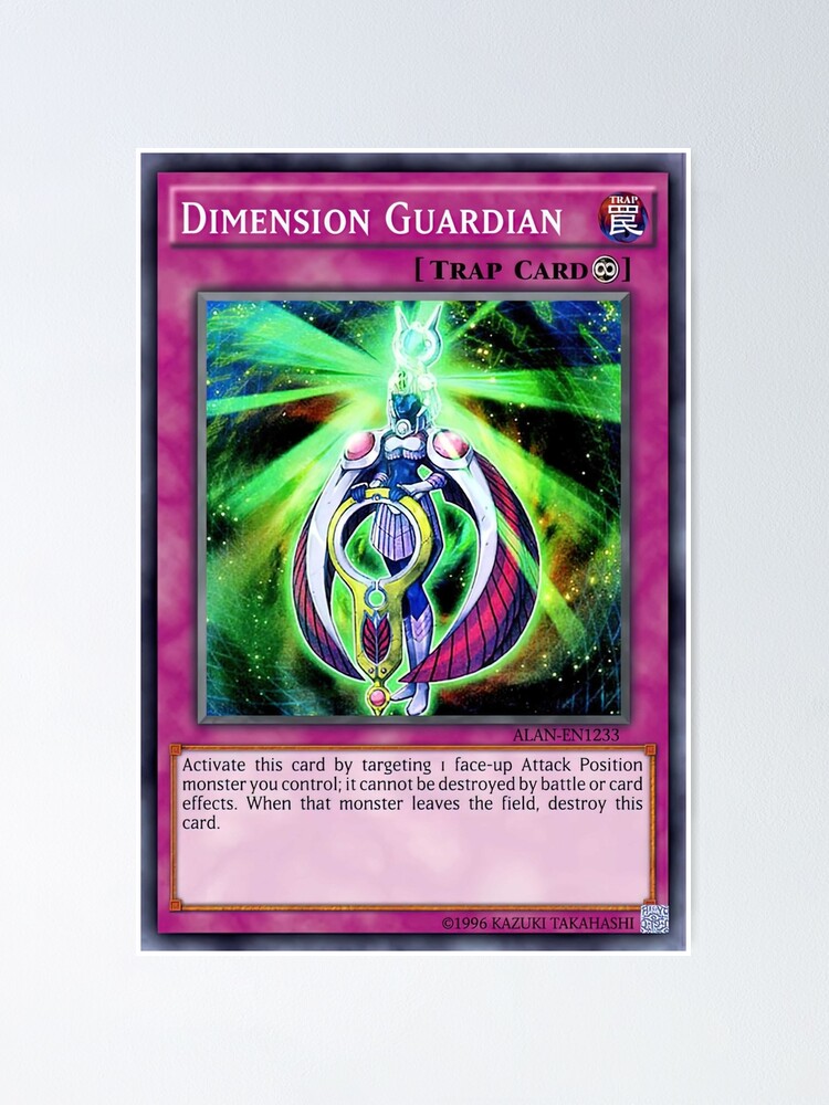 "Dimension Guardian Trap Card Game - Dimension Guardian For Fan" Poster ...