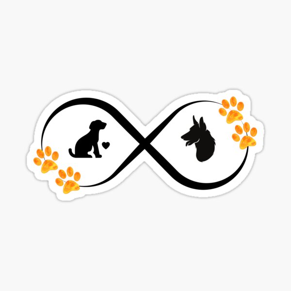 "A dog infinity gold paw symbol design. A classic design for doglovers ...
