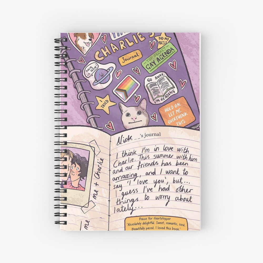 "Heartstopper" Spiral Notebook for Sale by syedtahmid | Redbubble