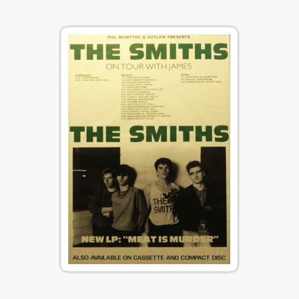 "The Smiths Tour Poster" Sticker by cezarzkcardl | Redbubble