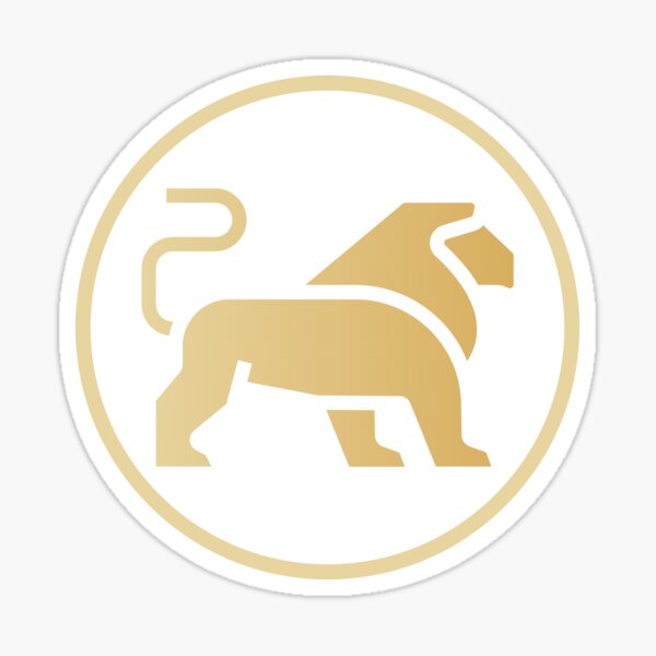 "golden lion" Sticker for Sale by PickYourItems | Redbubble