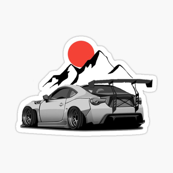 "GT86 HACHIROKU" Sticker by Shoprji | Redbubble