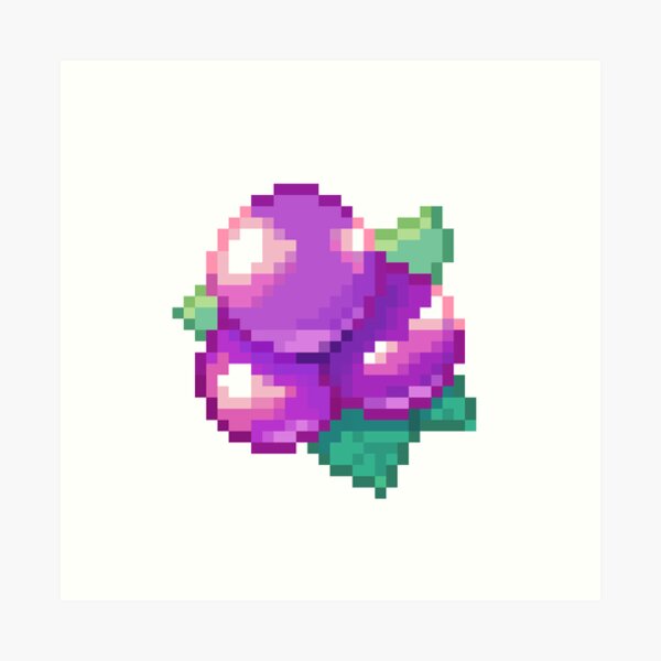 "Pixel Art Cute and sweet berries" Art Print for Sale by Kathy-pixelart ...